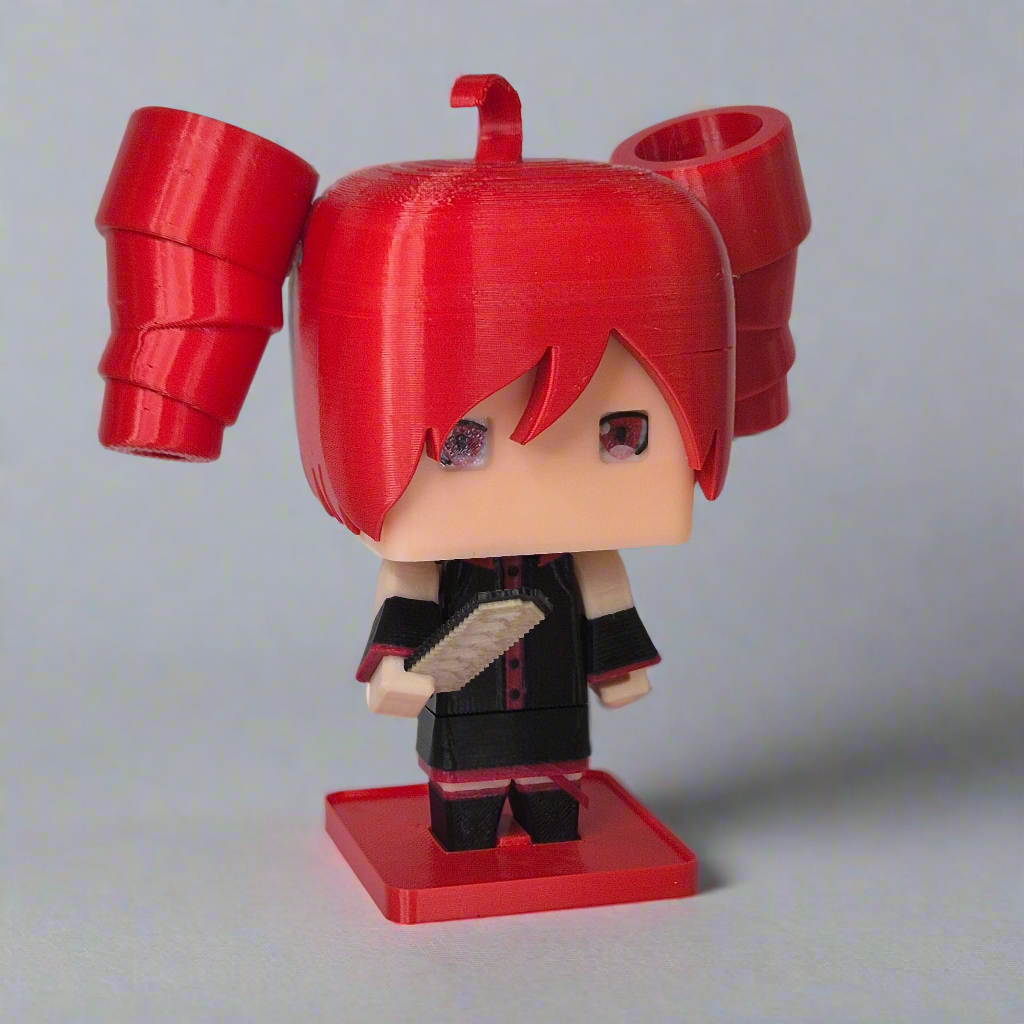 Chibi Kasane Teto Figurine, 3D Printed, FANMADE – Chibi by 3DEE
